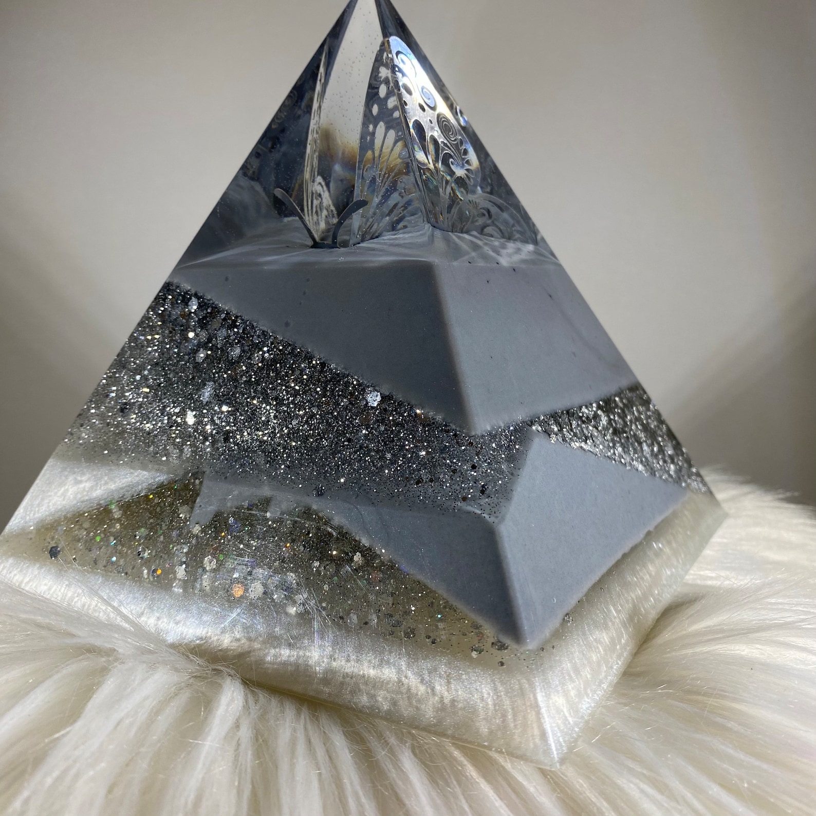 Silver Butterfly Pyramid - Etsy