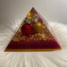Fuchsia and Gold Ornament Mini Pyramid Resin Pyramid Holiday - Etsy