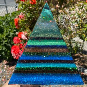 Chrysocolla Pyramid, Home Decor, Centerpiece, Crystal Art - Etsy