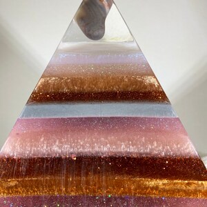 Pink Botswana Agate Stone Pyramid, Home Decor, Resin Pyramid - Etsy