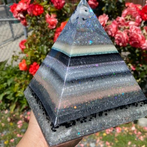 Rainbow Moostone Pyramid, Home Decor, Centerpiece, Crystal Art - Etsy