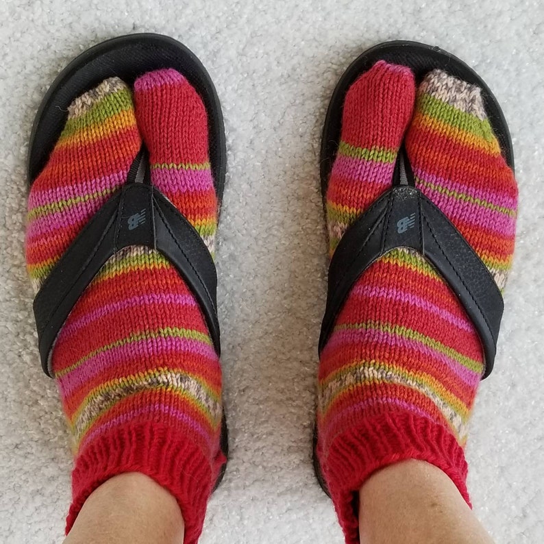 Hand-knit Foot Mitten Flip Flop Socks Sandal | Etsy
