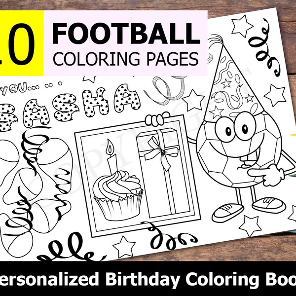 Football Coloring Pages for Kids - Etsy