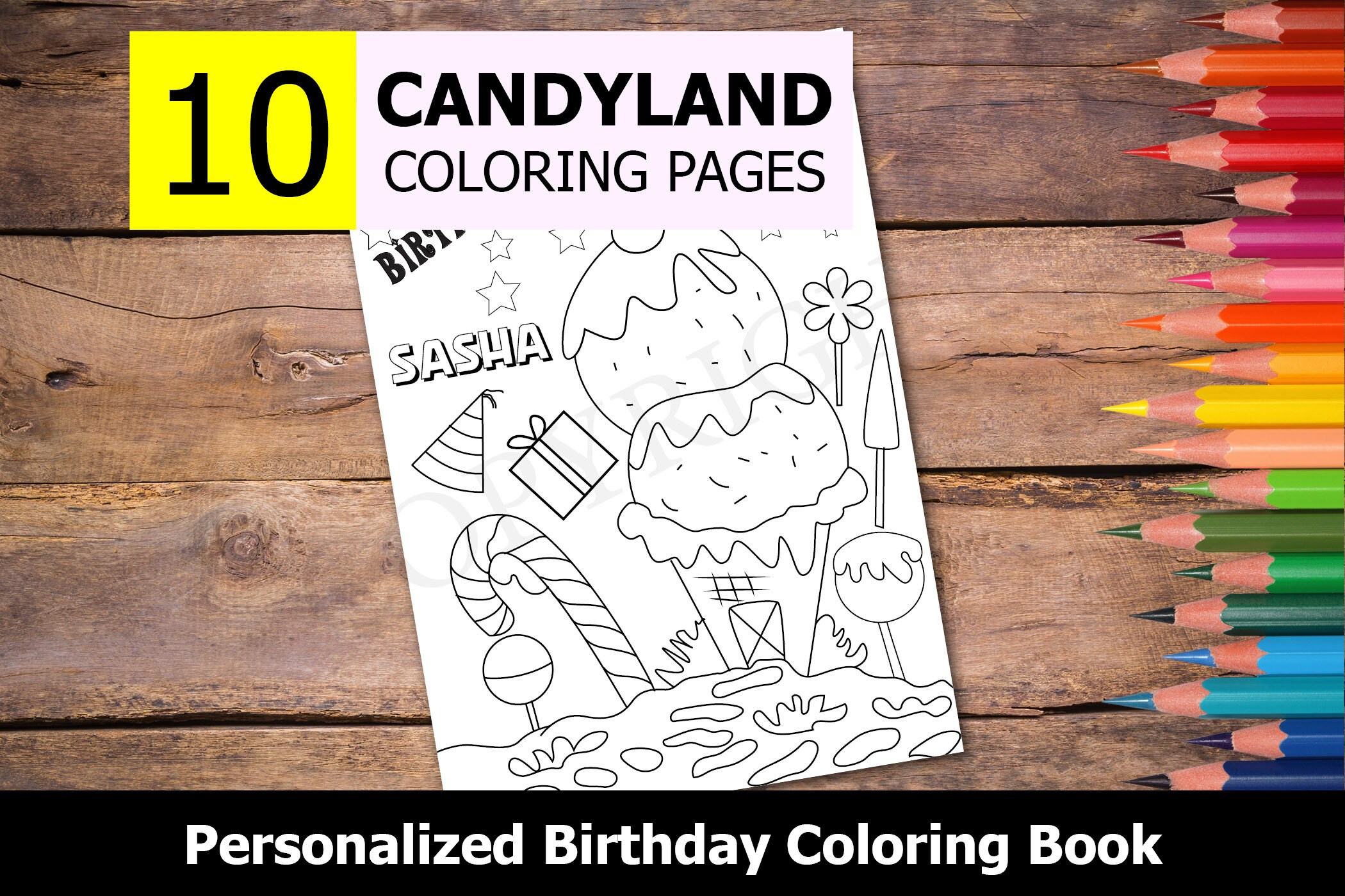 Candyland Coloring Sheets - Etsy