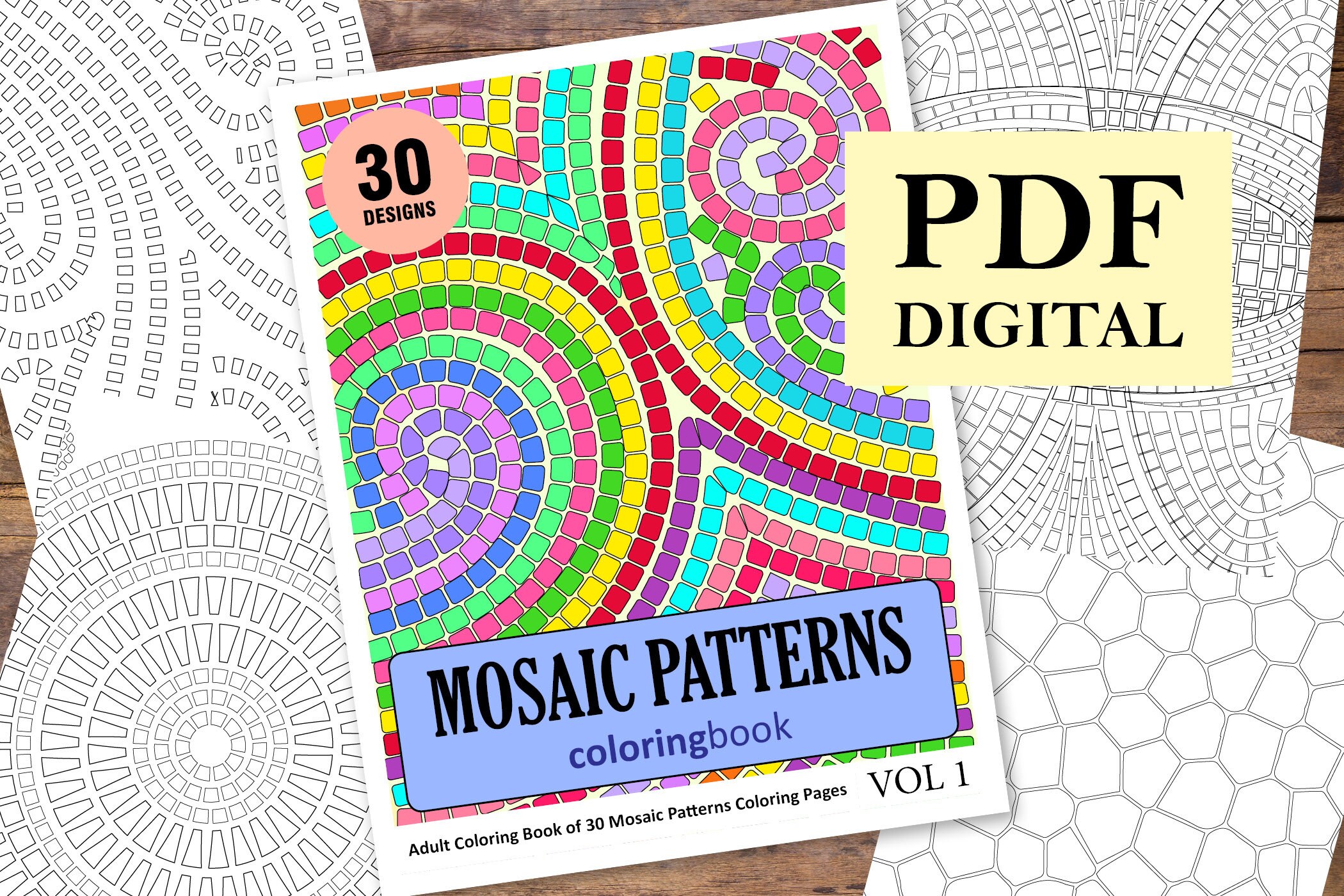 Mosaic Patterns Coloring Pages