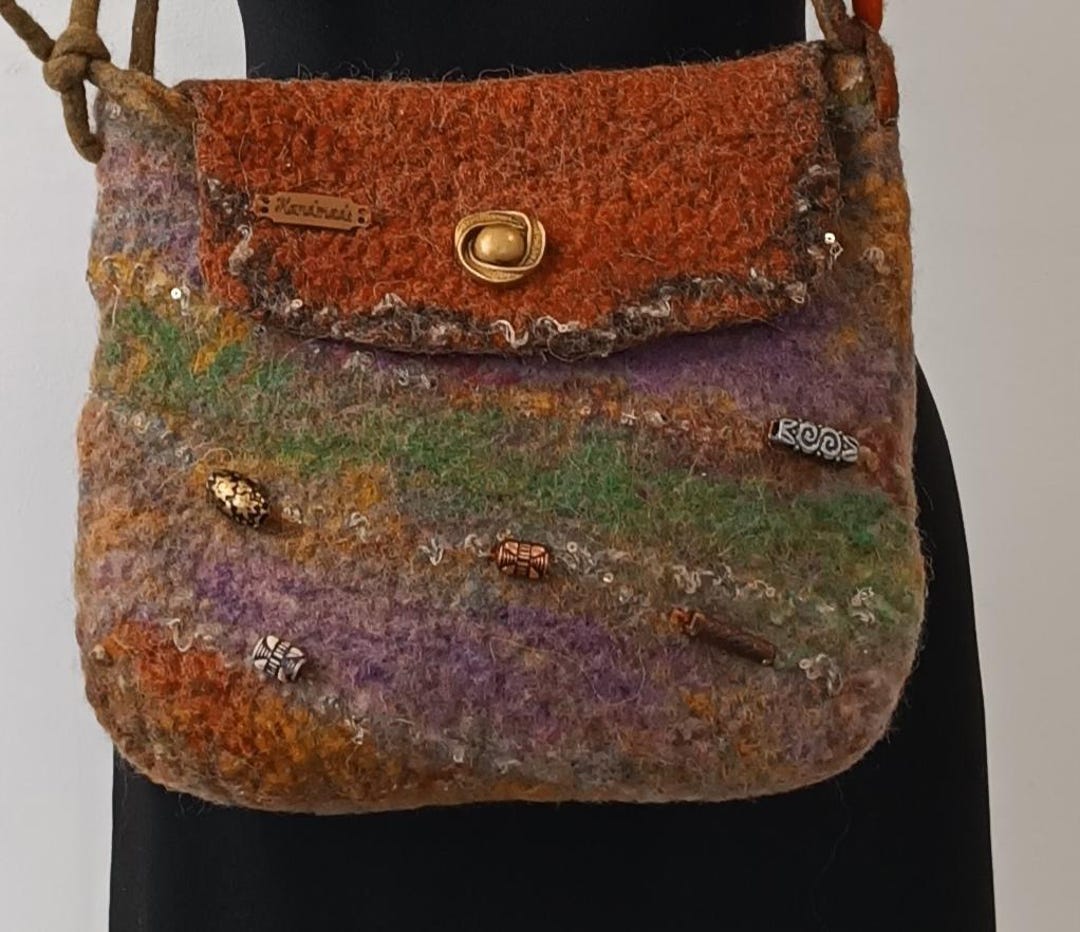 Ecofriedly Bag Small Felt Bag Ecological Felt Bag Felted Wool Bag ...