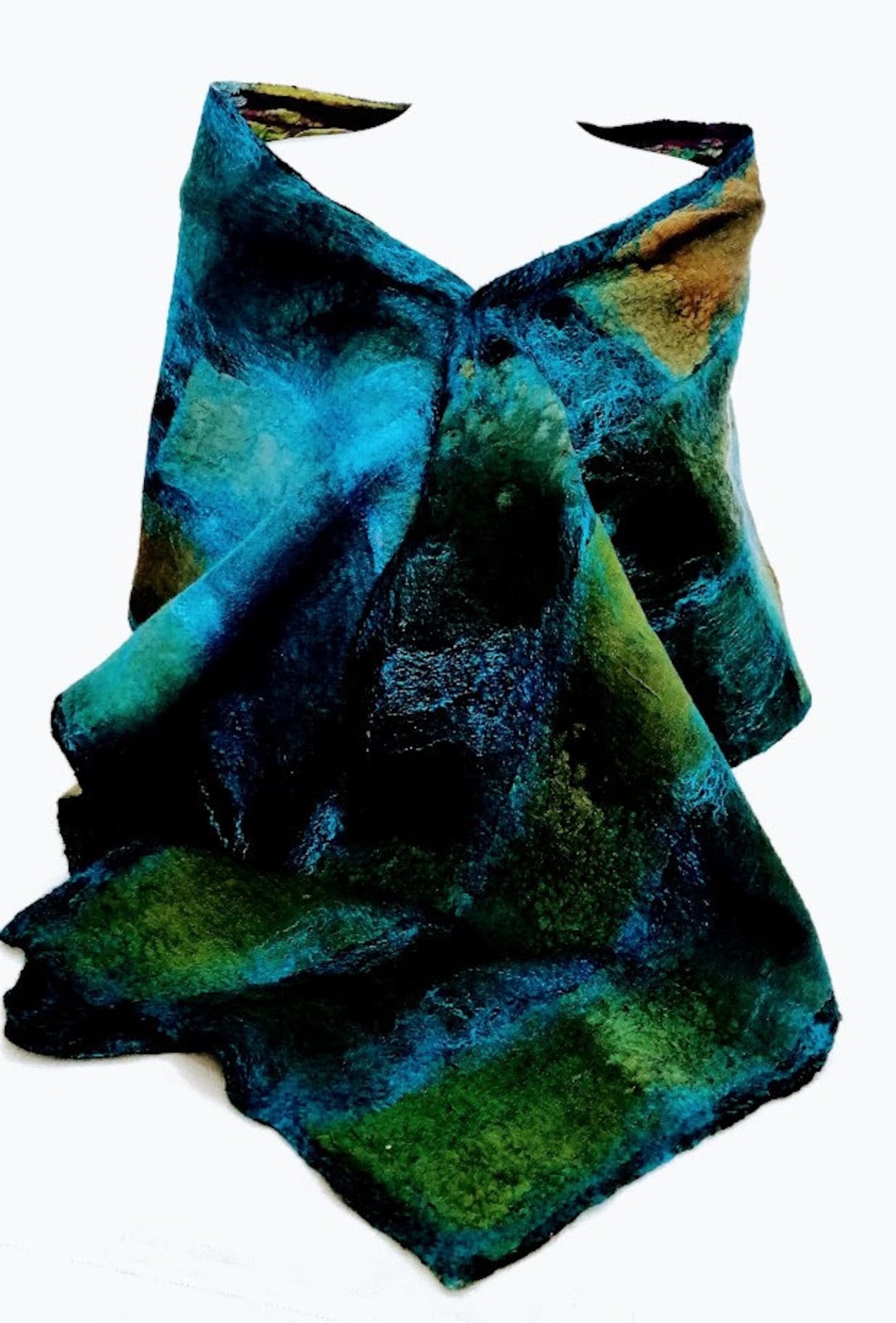 Women Gift Scarf woolen Woman Cloak felted Cloak wrappingg Silk and ...