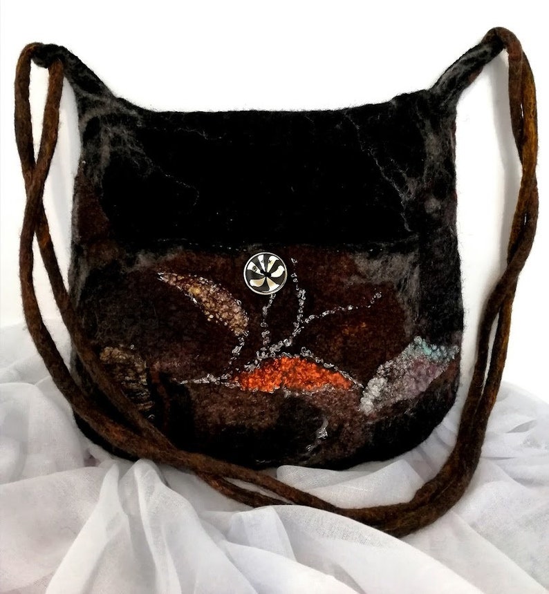 Felted Wool Bags Ecological Wool Bag Felted Bag With Too Poscets ...