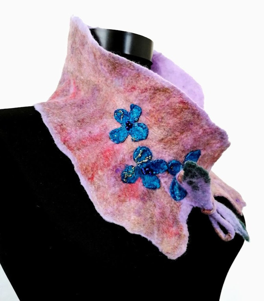 Felted Neckpiece] [felted Collar] [nozzle Collar] [neck Woolen Scarf ...