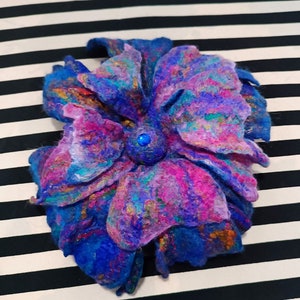 Felted Brooch Fiber and Textile Art Artistic Brooch Felt Accessory Hand ...