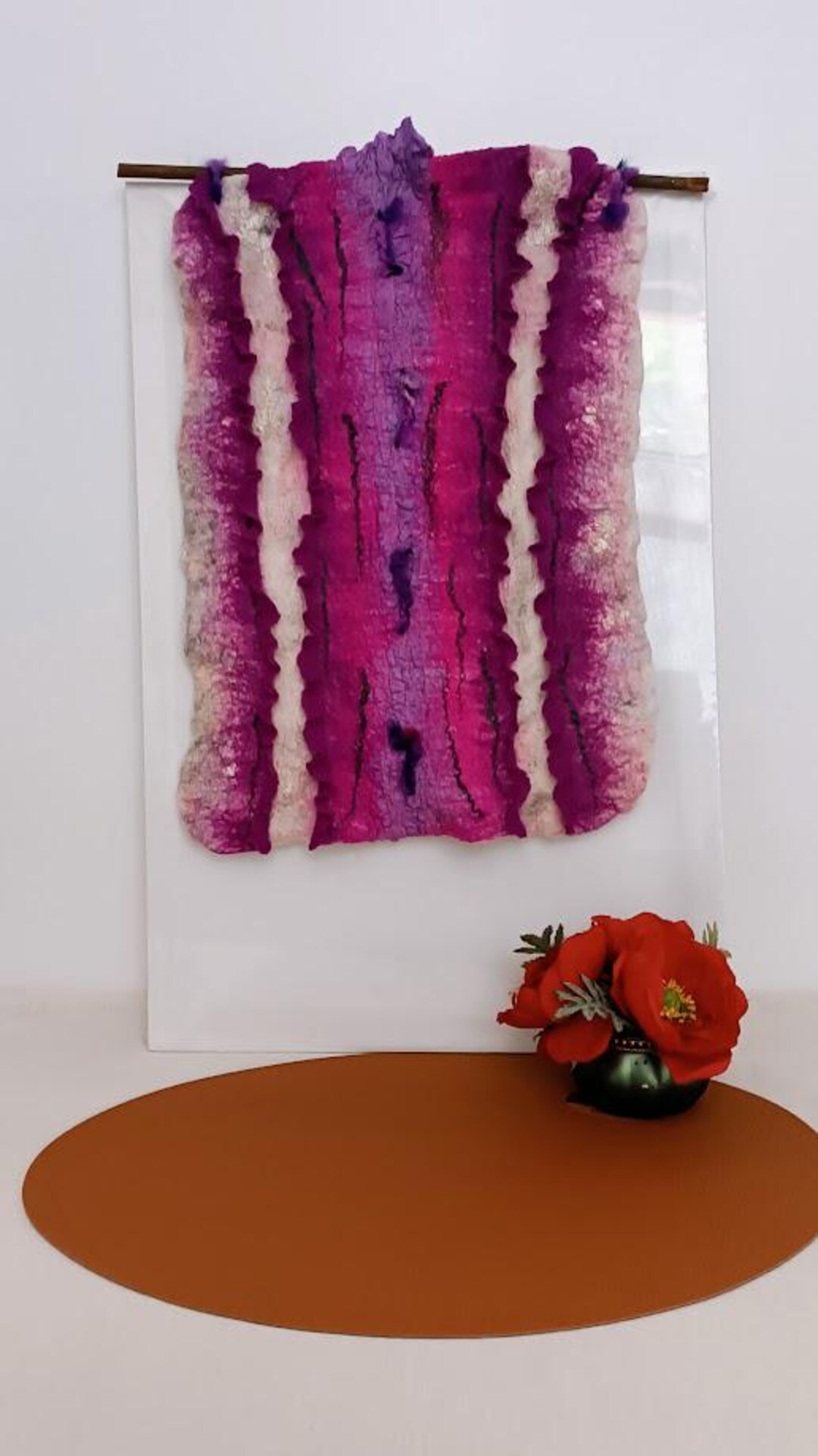 Felted Wool Panel in the Interior Wall Art Felted Wool Color Therapy ...