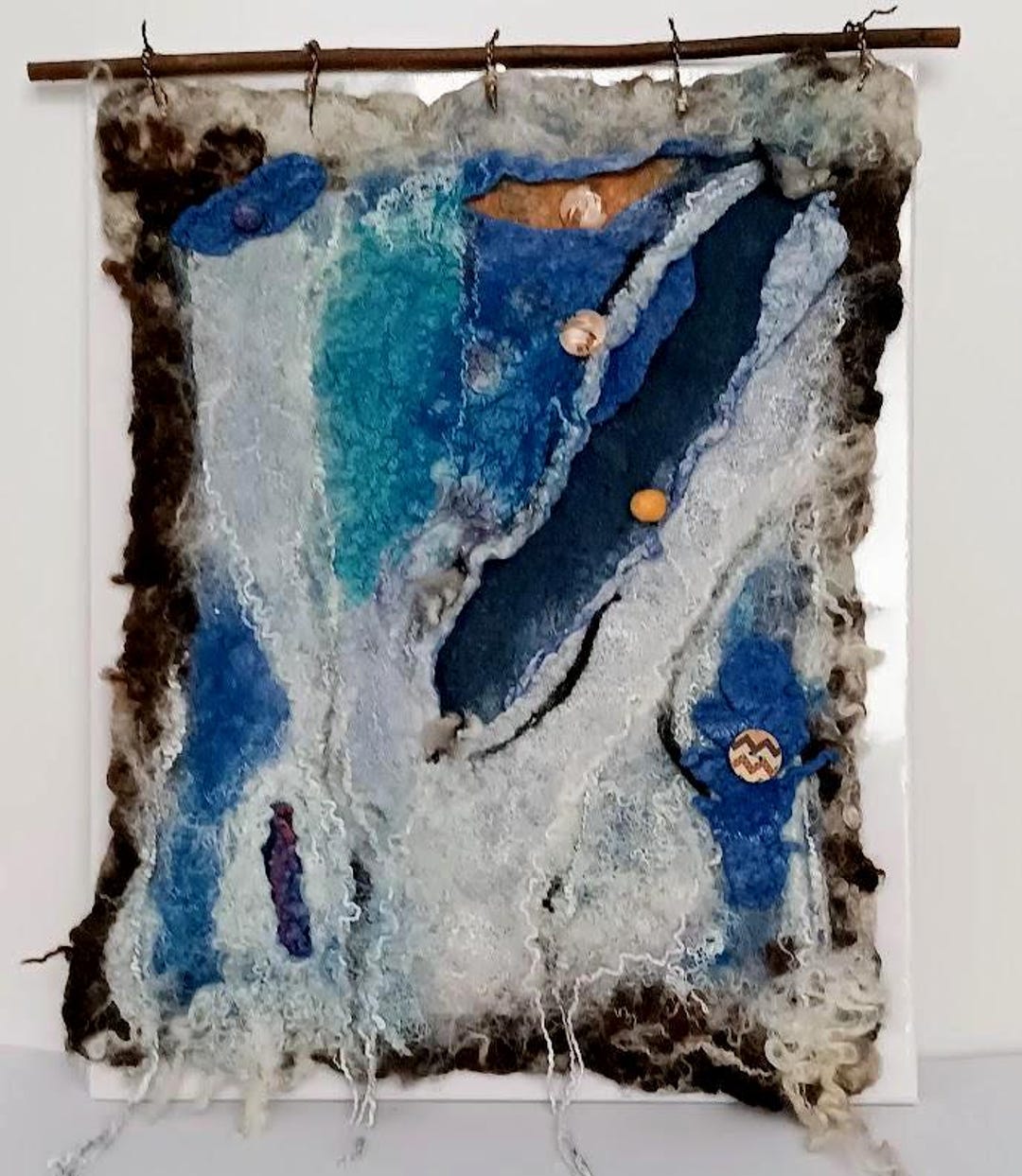 Felted Wall Decor Handmade Nunofelt Picture Felted Wall Hainding ...
