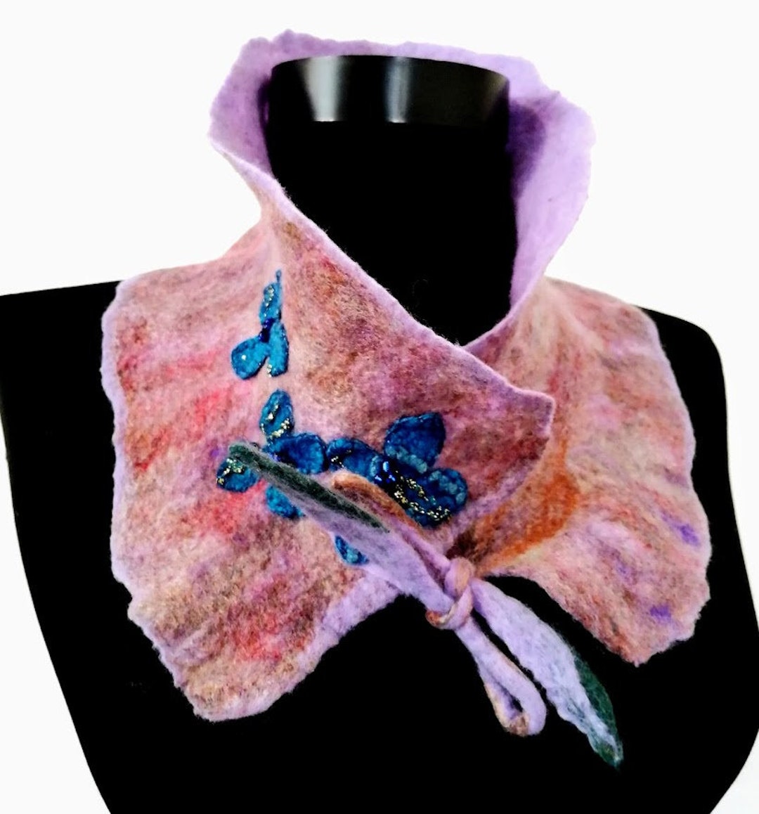 Felted Neckpiece Felted Collar Nozzle Collar Neck Woolen Scarf Colored ...
