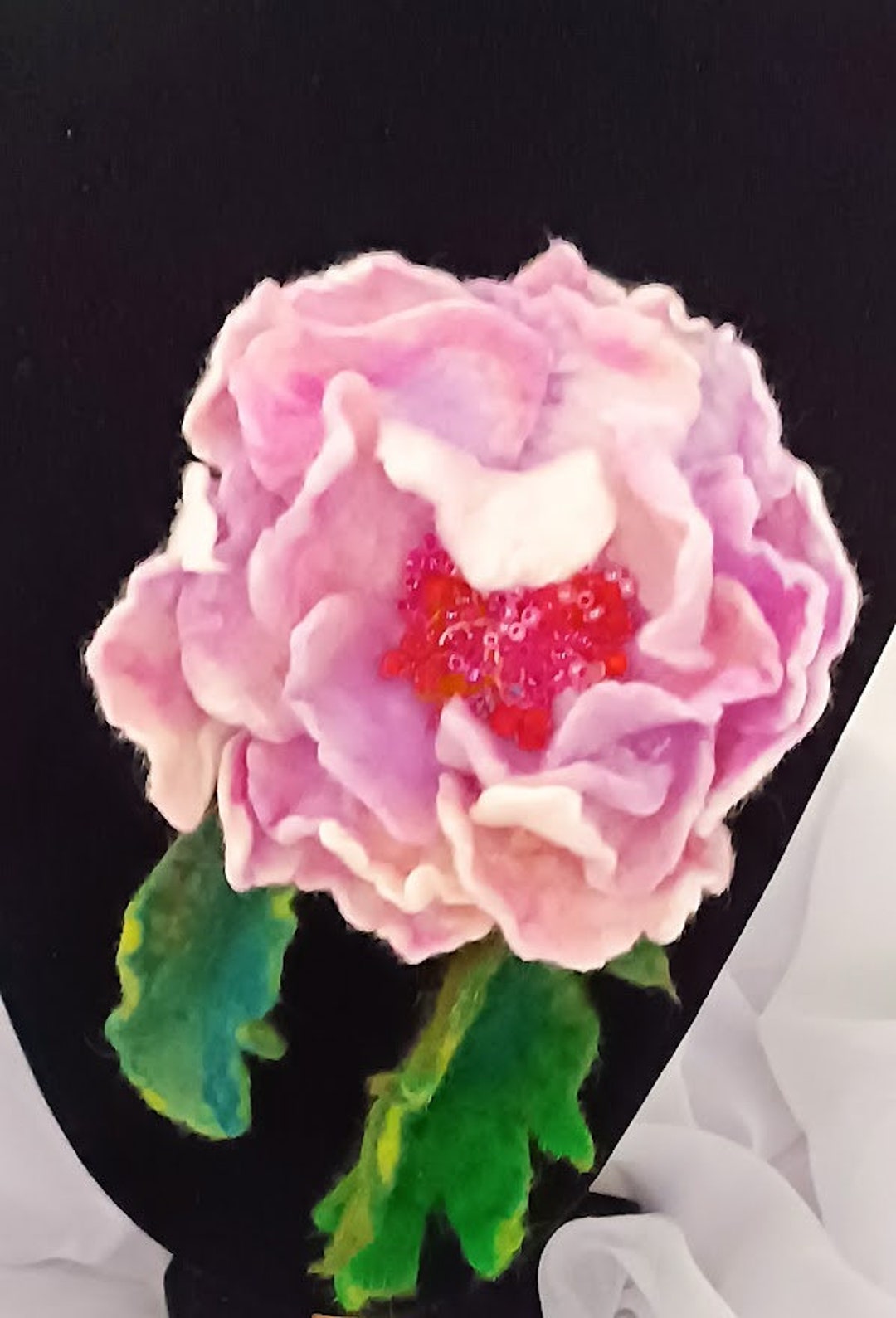 Brooches Felted Pink Brooch Felted Jewerly Felted Accessory Brooch ...
