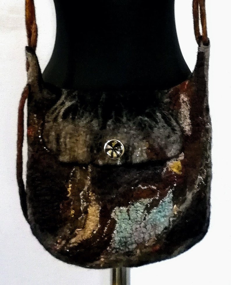 Felted Wool Bags Ecological Wool Bag Felted Bag With Too Poscets ...