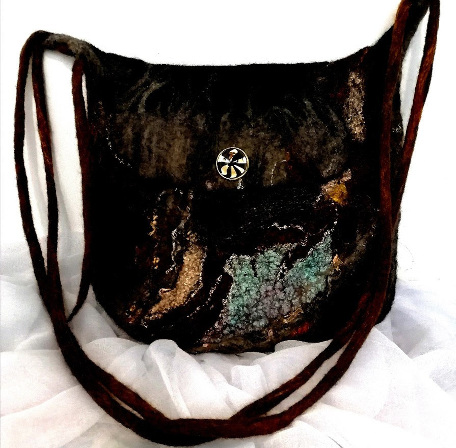 Felted Wool Bags Ecological Wool Bag Felted Bag With Too Poscets ...