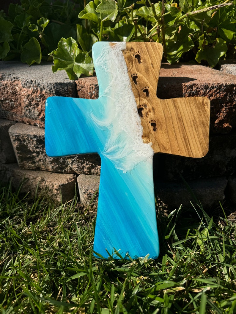 Footprints in the Sand Cross 89 - Etsy