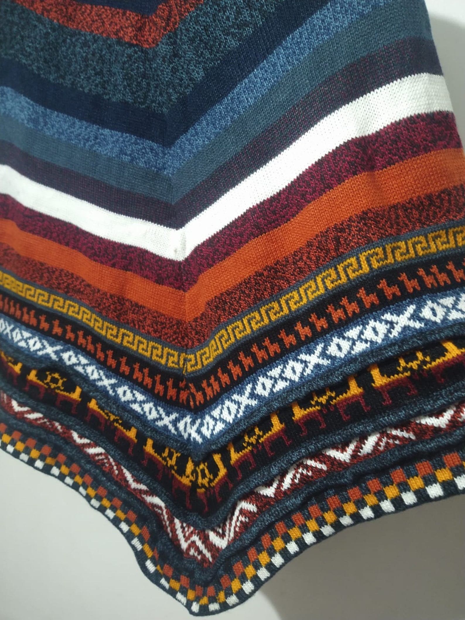 Wool Cloak, Wool Mix Coat, Peruvian Knitted, Knitted Clothing, Peruvian ...