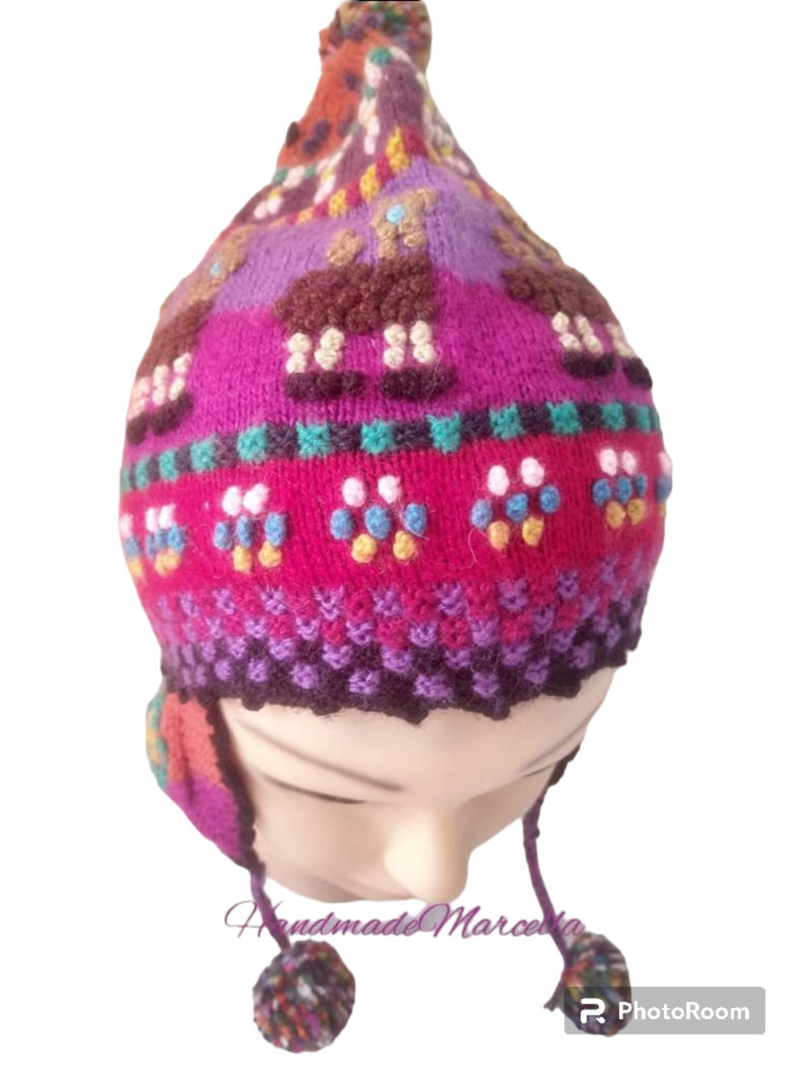Alpaca Wool Winter Hat, Peruvian Chullo, Peruvian Wool Hat, Andean Hat ...