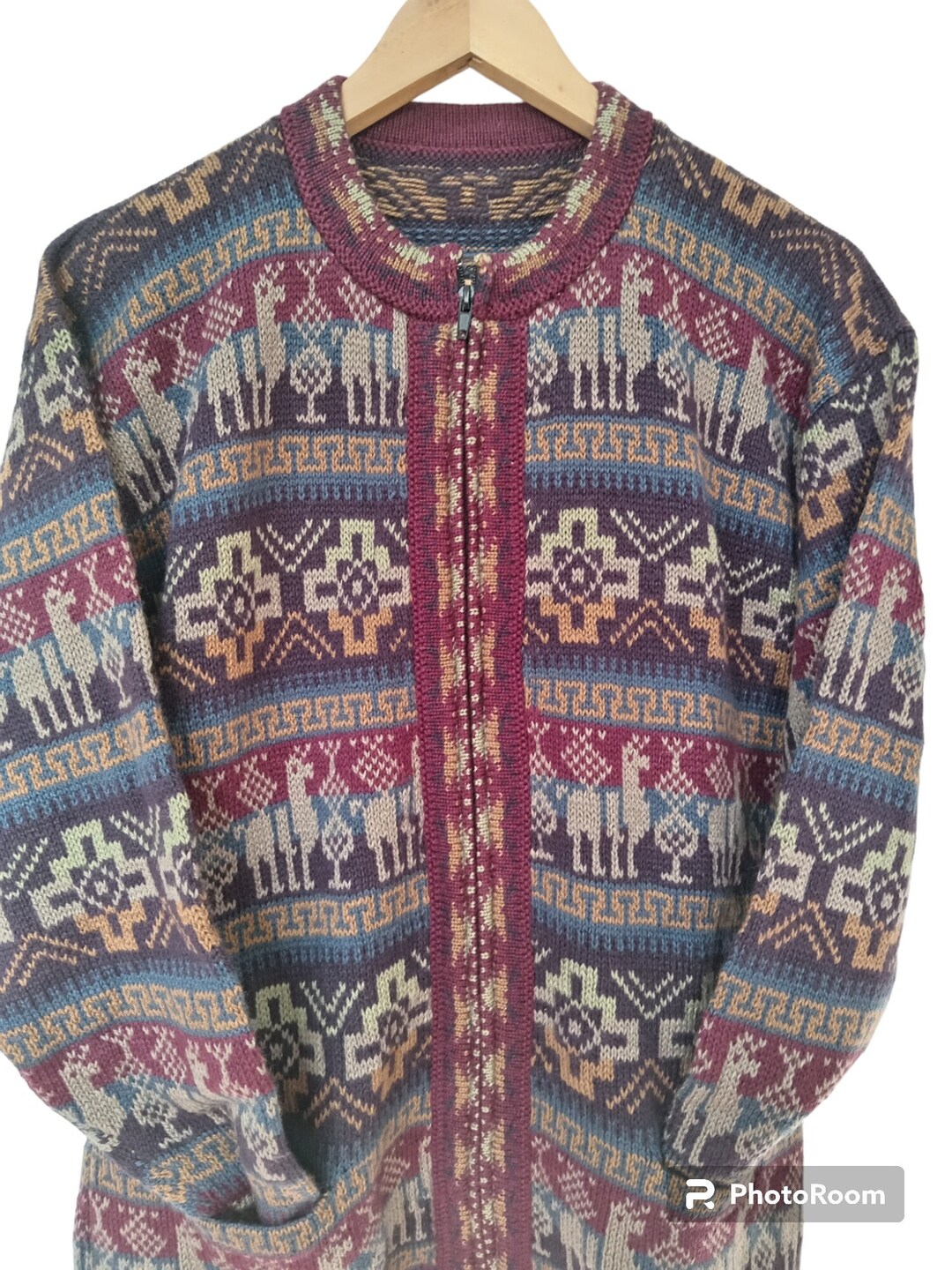 Handmade Alpaca Wool Inca Pullover Sweater, Peruvian Design - Etsy