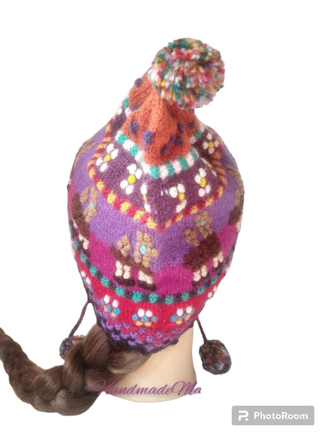Alpaca Wool Winter Hat, Peruvian Chullo, Peruvian Wool Hat, Andean Hat ...
