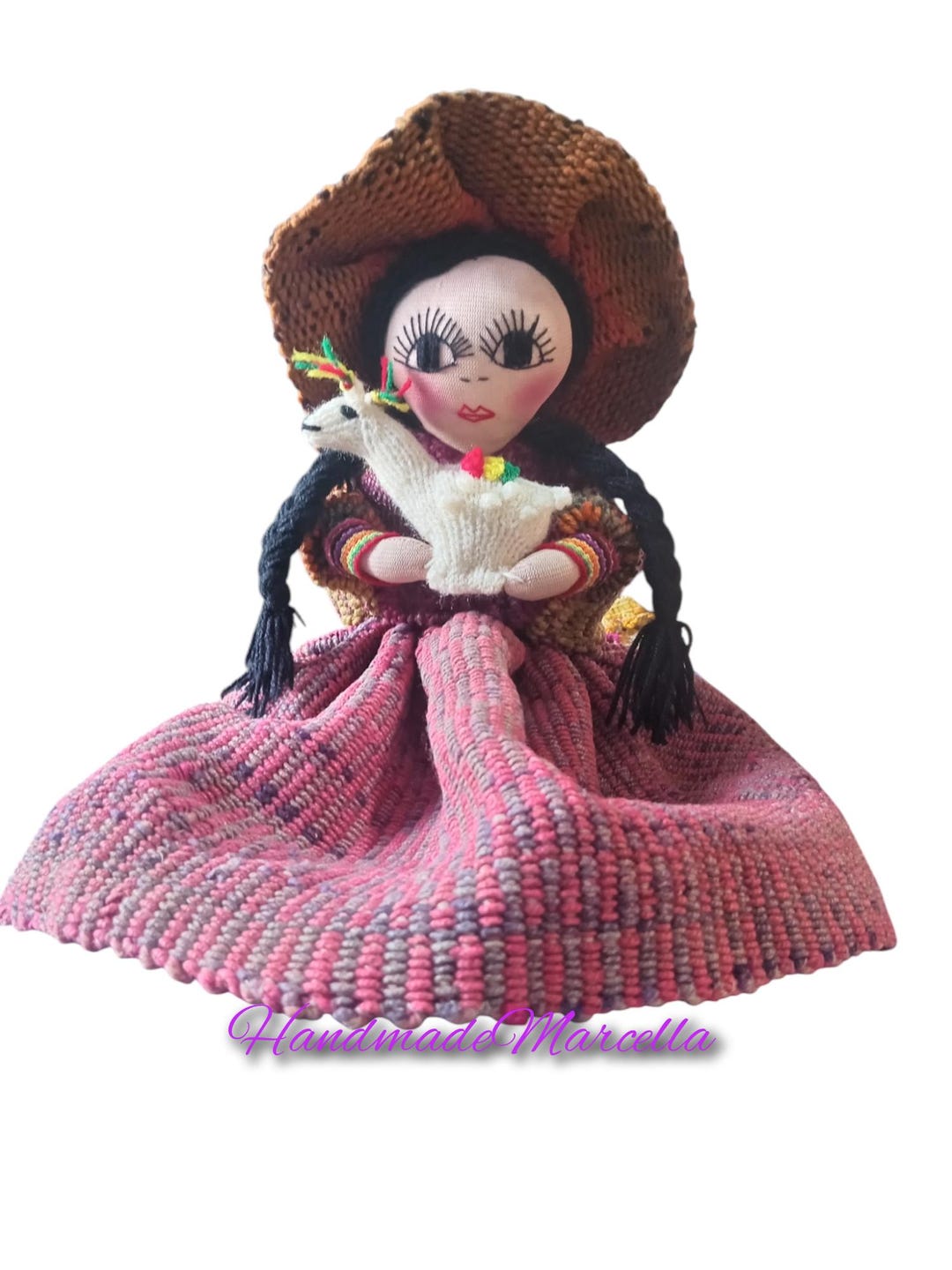 Handmade Peruvian Loom Doll With Baby Alpaca, Andean Home Decor - Etsy