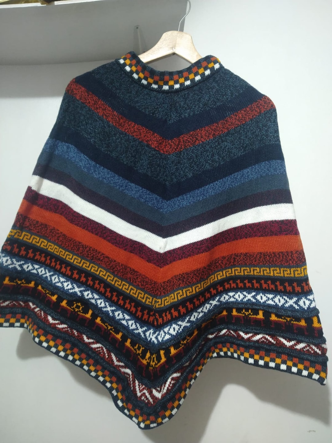 Wool Cloak, Wool Mix Coat, Peruvian Knitted, Knitted Clothing, Peruvian ...