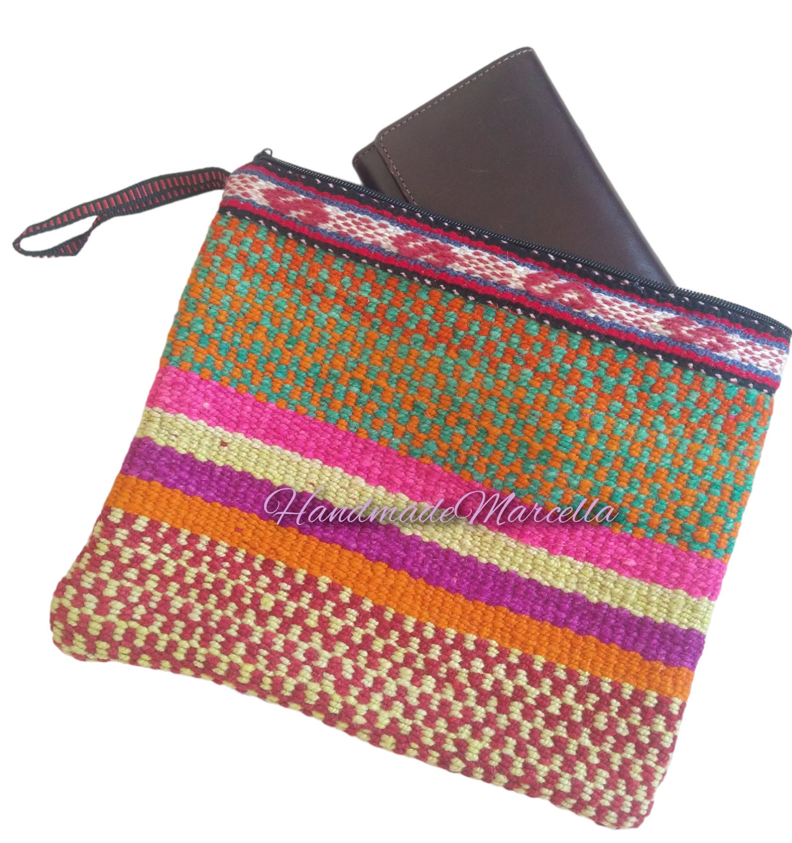 Handmade Bag in Peru With Andean Sheep Wool Loom, Handmade Loom Clutch ...