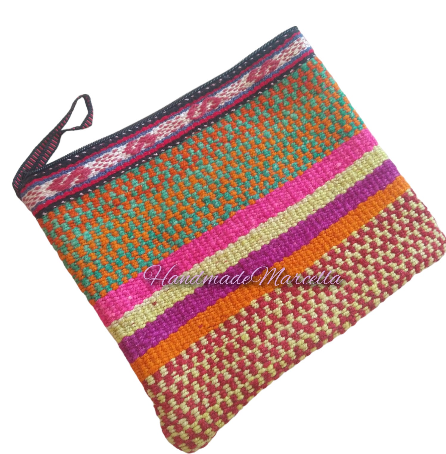 Handmade Bag in Peru With Andean Sheep Wool Loom, Handmade Loom Clutch ...