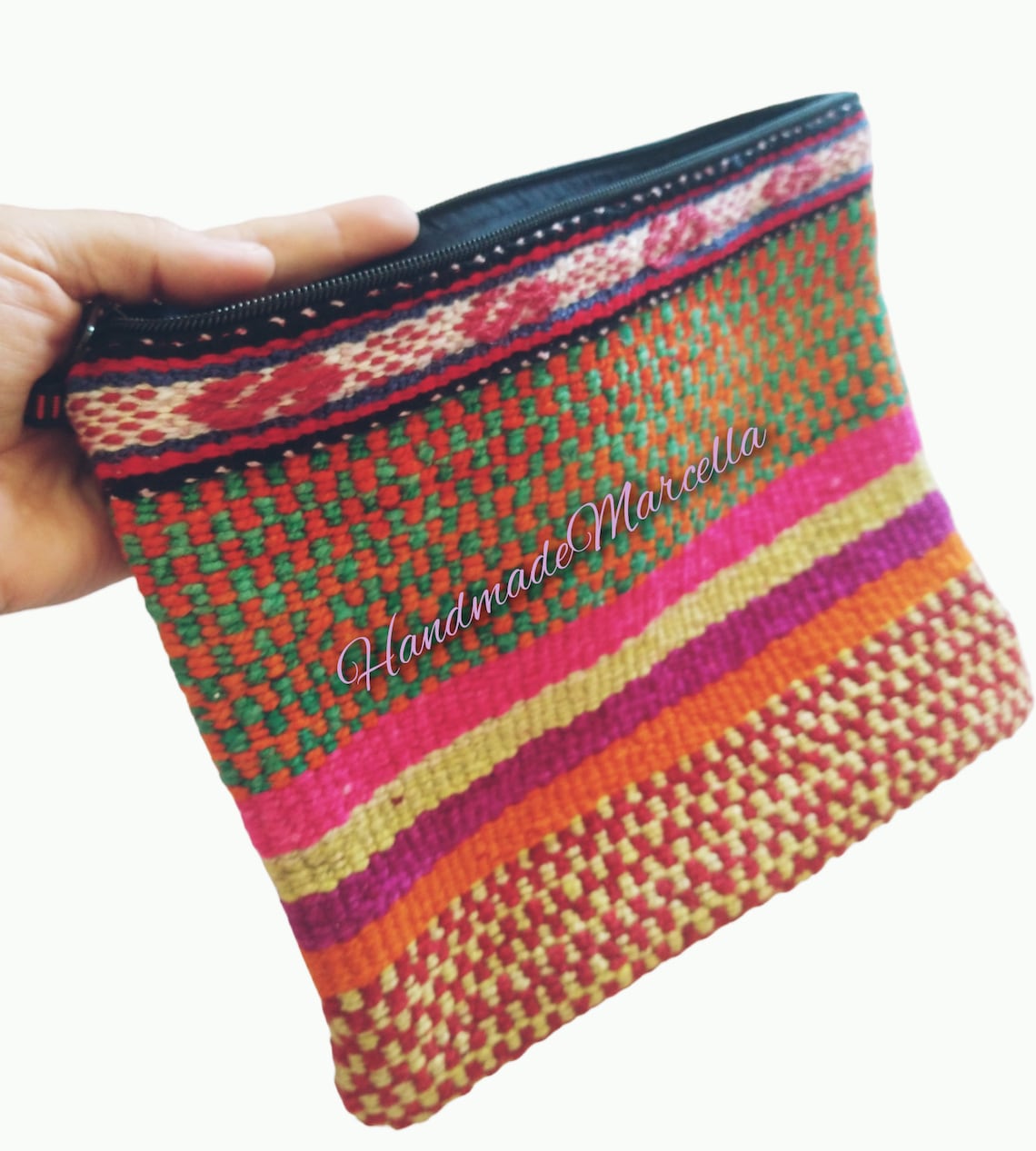 Handmade Bag in Peru With Andean Sheep Wool Loom, Handmade Loom Clutch ...