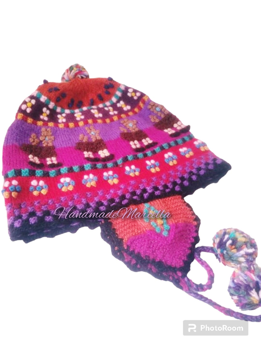 Alpaca Wool Winter Hat, Peruvian Chullo, Peruvian Wool Hat, Andean Hat ...