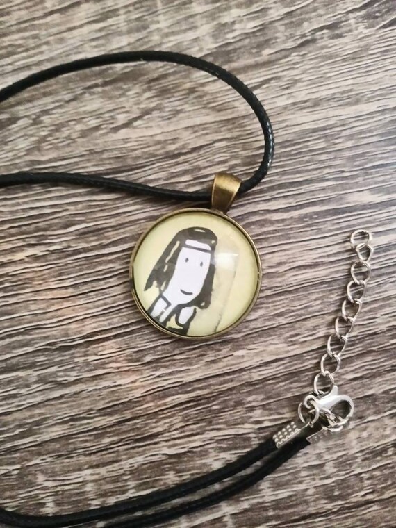 Vintage 70s Madeline Miss Clavel Book Page Character Necklace - Etsy