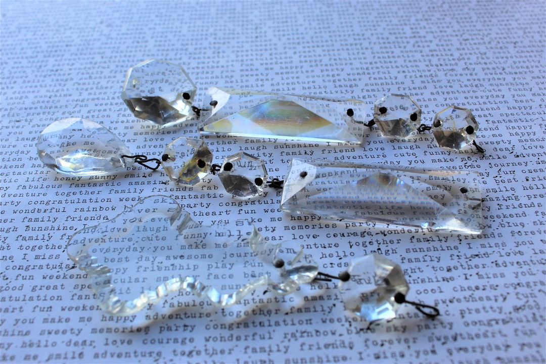 Vintage Clear Glass Chandelier Charms - Great for Decor or Crafting! - Etsy
