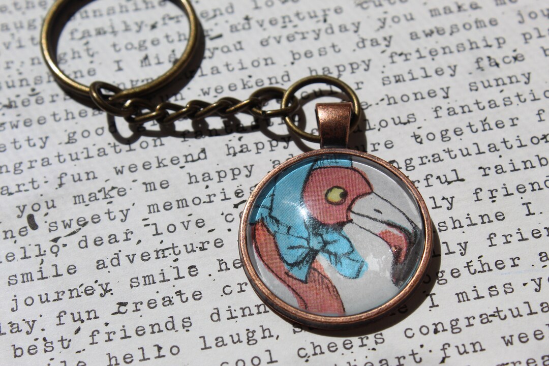 Vintage Richard Scarry Flamingo Key Ring, 1970s Childrens Book ...