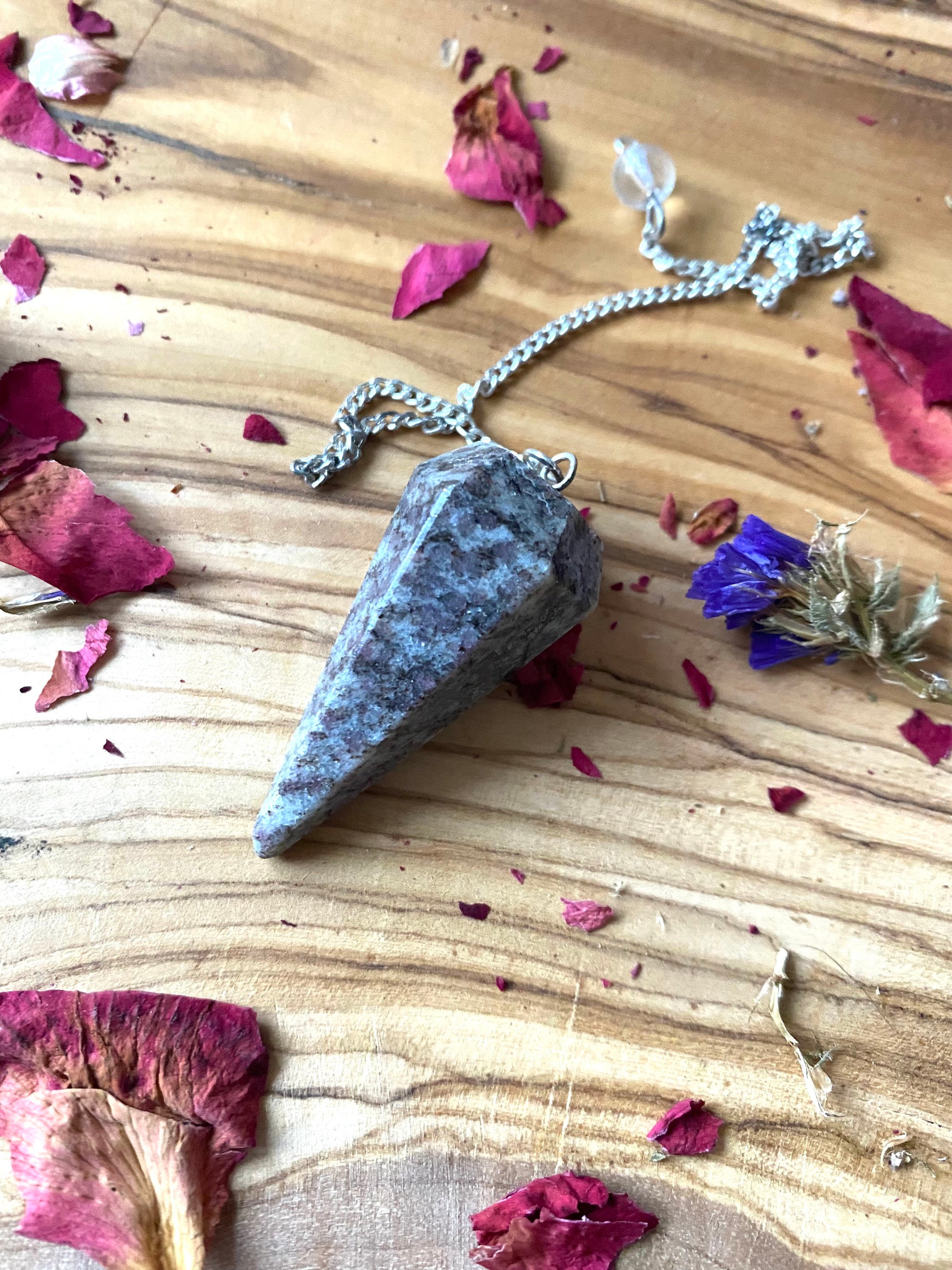 Ruby Feldspar Pendulum Ruby in Feldspar - Etsy