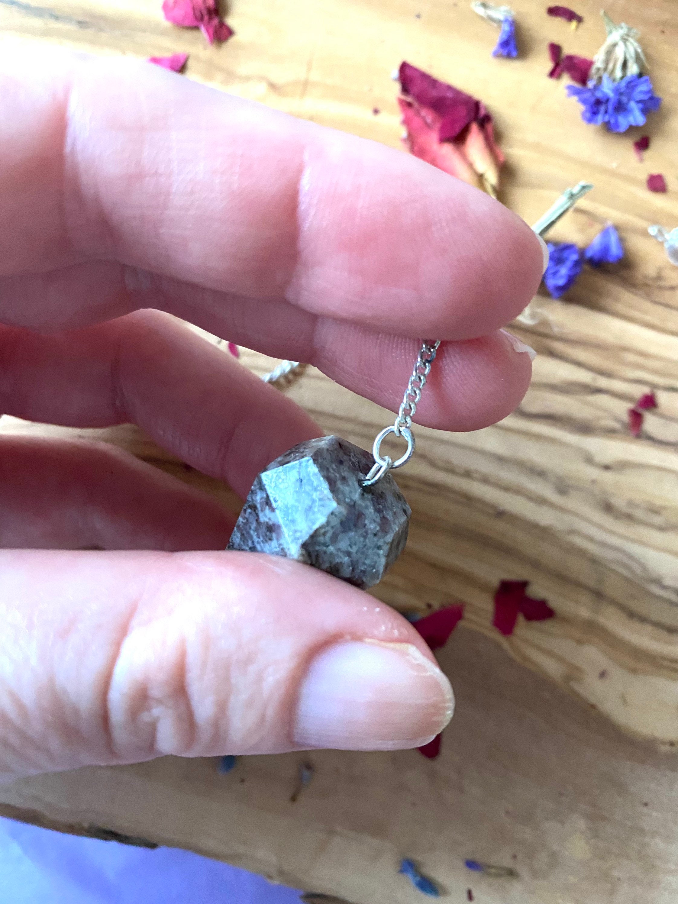 Ruby Feldspar Pendulum Ruby in Feldspar - Etsy