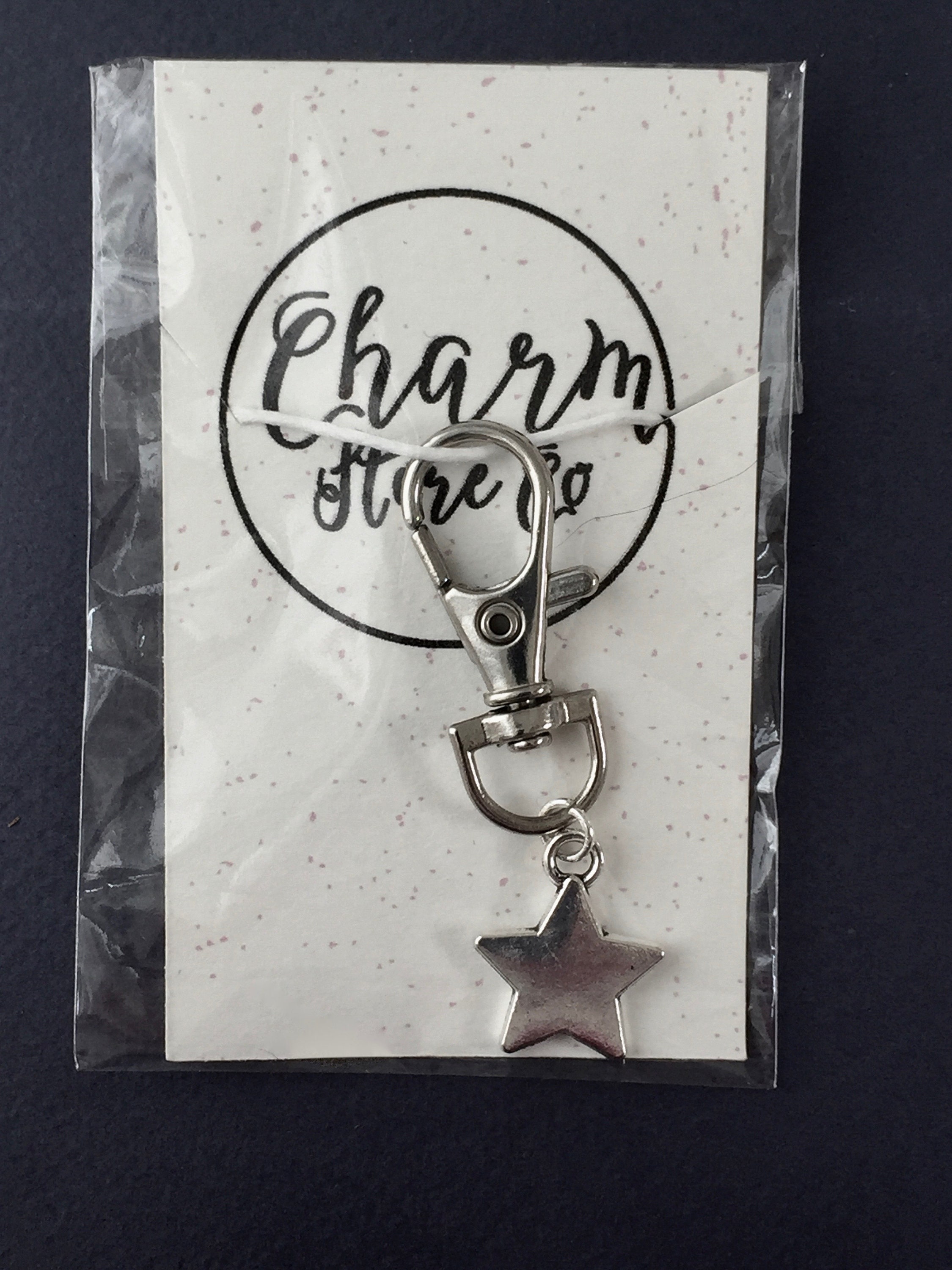 Star Bag Charm, Star Zipper Charm, Star Keyring, Star Keychain, Star ...