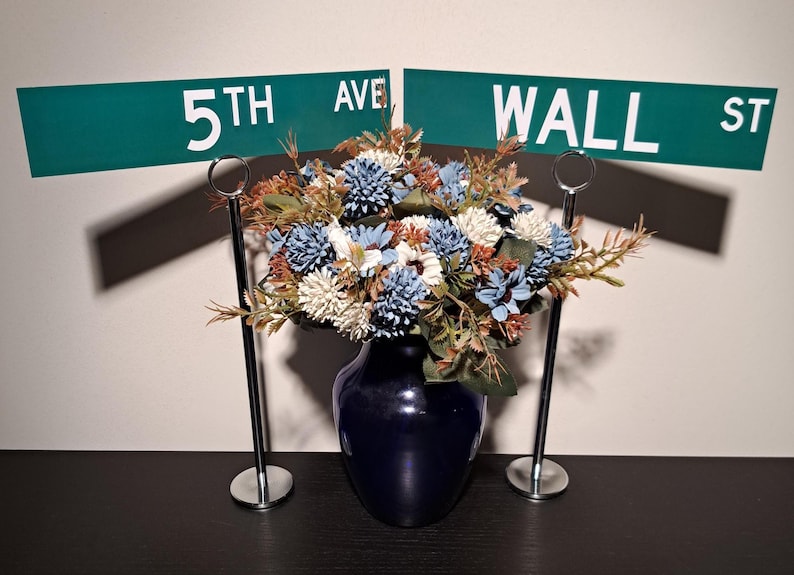 Custom NYC Street Sign Table Numbers: Personalized New York City ...