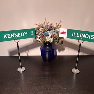 Custom Street Sign Table Toppers: Personalized Unique Wedding ...