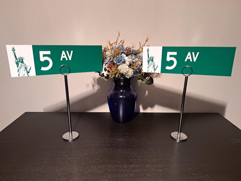 Custom NYC Street Sign Table Numbers: Personalized New York City ...