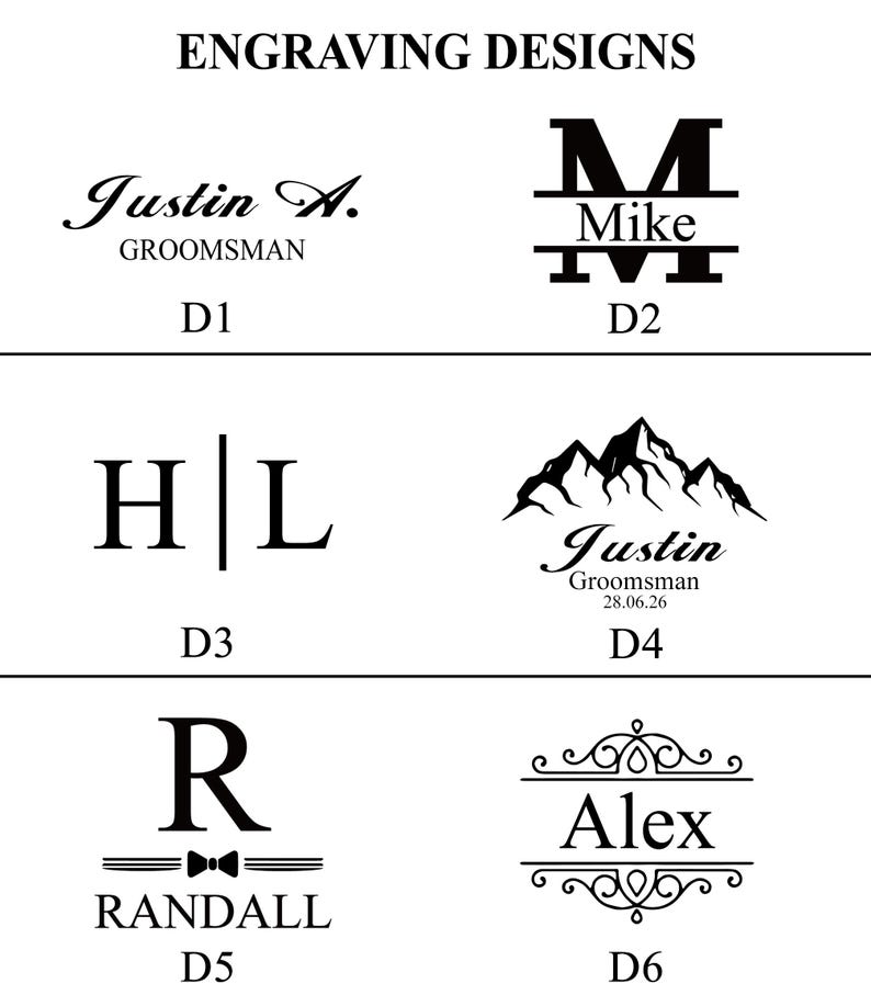 Groomsmen Gifts Cuff Links Personalized, Cusntom Black Initial ...