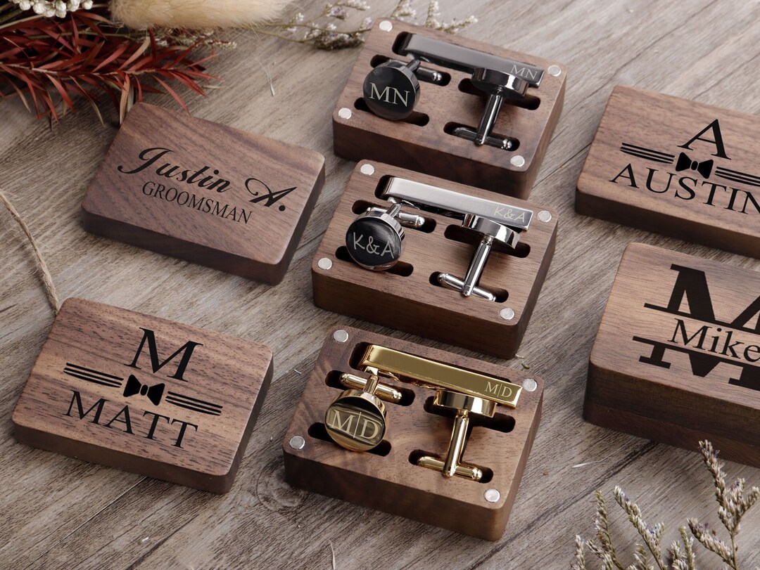 Groomsmen Gifts, Groomsman Cufflinks Personalized, Best Man Gift ...