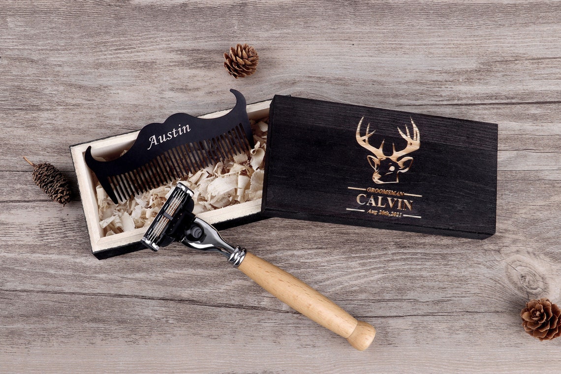 Groomsmen Gifts Razor Personalized Best Man Gift Set - Etsy