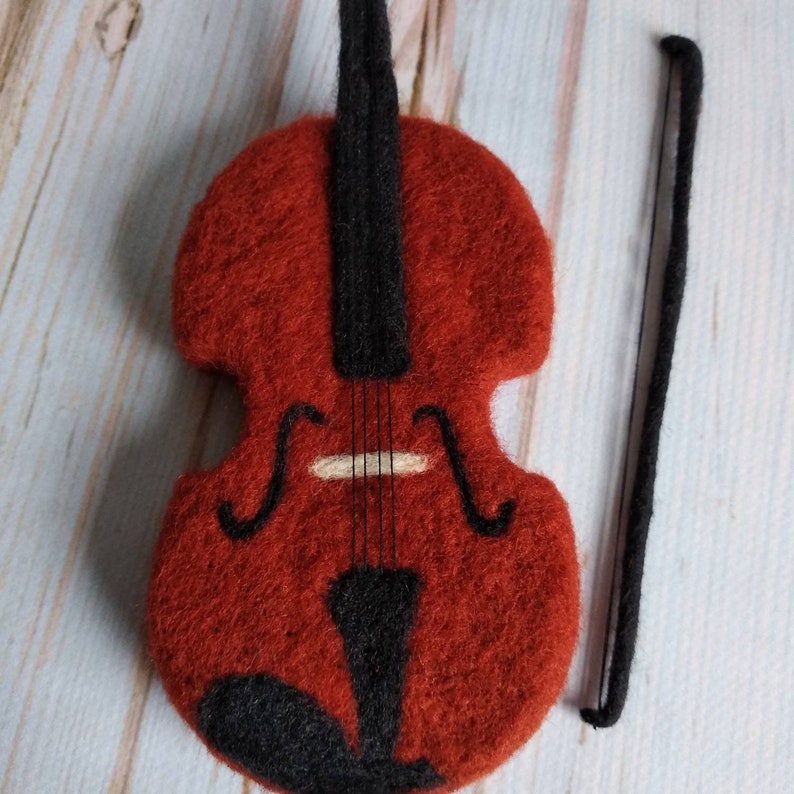 Newborn Felted Violin&bowviolin Sheet Musicnewborn - Etsy