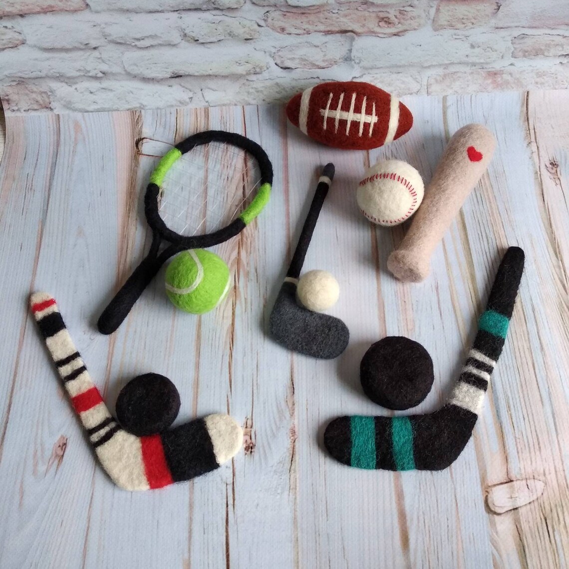 Newborn Felted Sport Props,felted Baseball Set,felted Rugby Ball ...