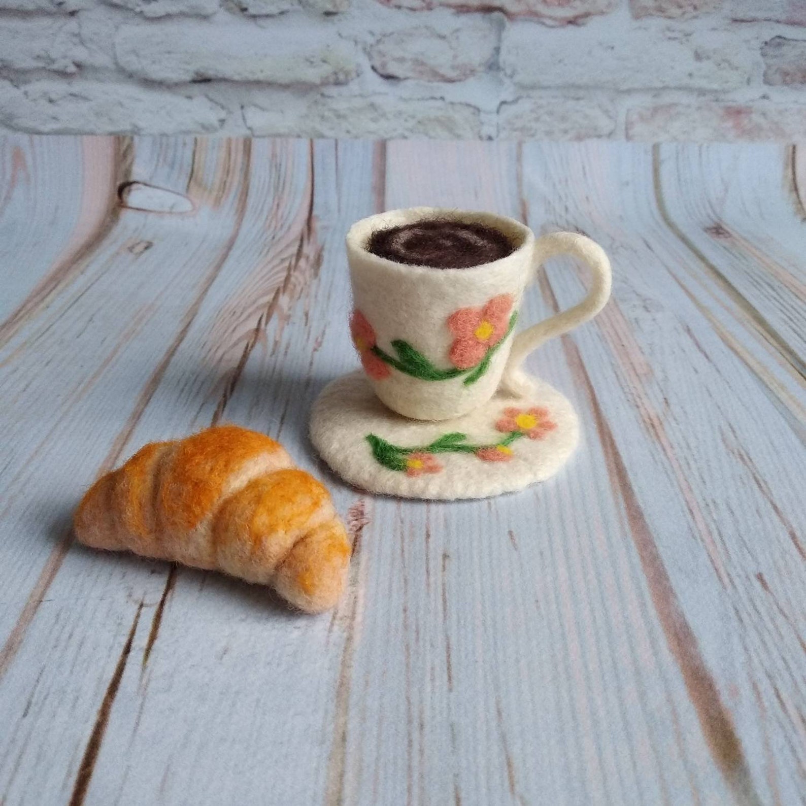 Newborn Felted Coffee Cup With Saucer Felted - Etsy