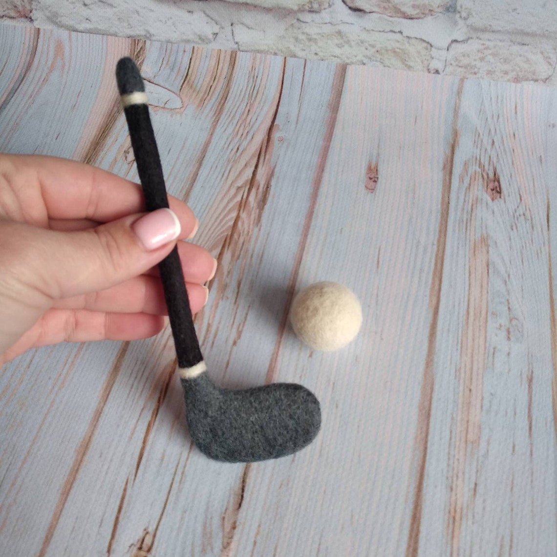 Newborn Felted Golf Set Felt Golf Club Golf Ball Newborn | Etsy