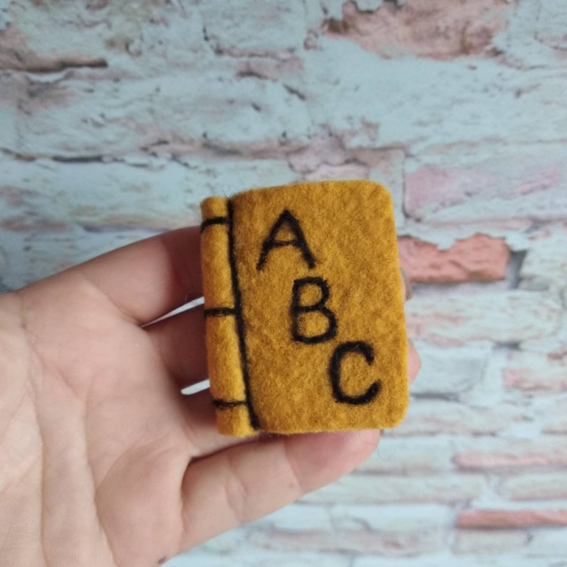 Back to School Felted Props, ABC Book,calculator, Wool Apple, Felted ...