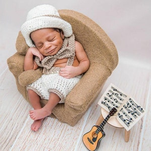 Newborn Felted Violin&bow,violin Sheet Music,newborn Violinist, Felted ...