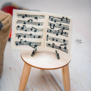 Newborn Felted Violin&bow,violin Sheet Music,newborn Violinist, Felted ...